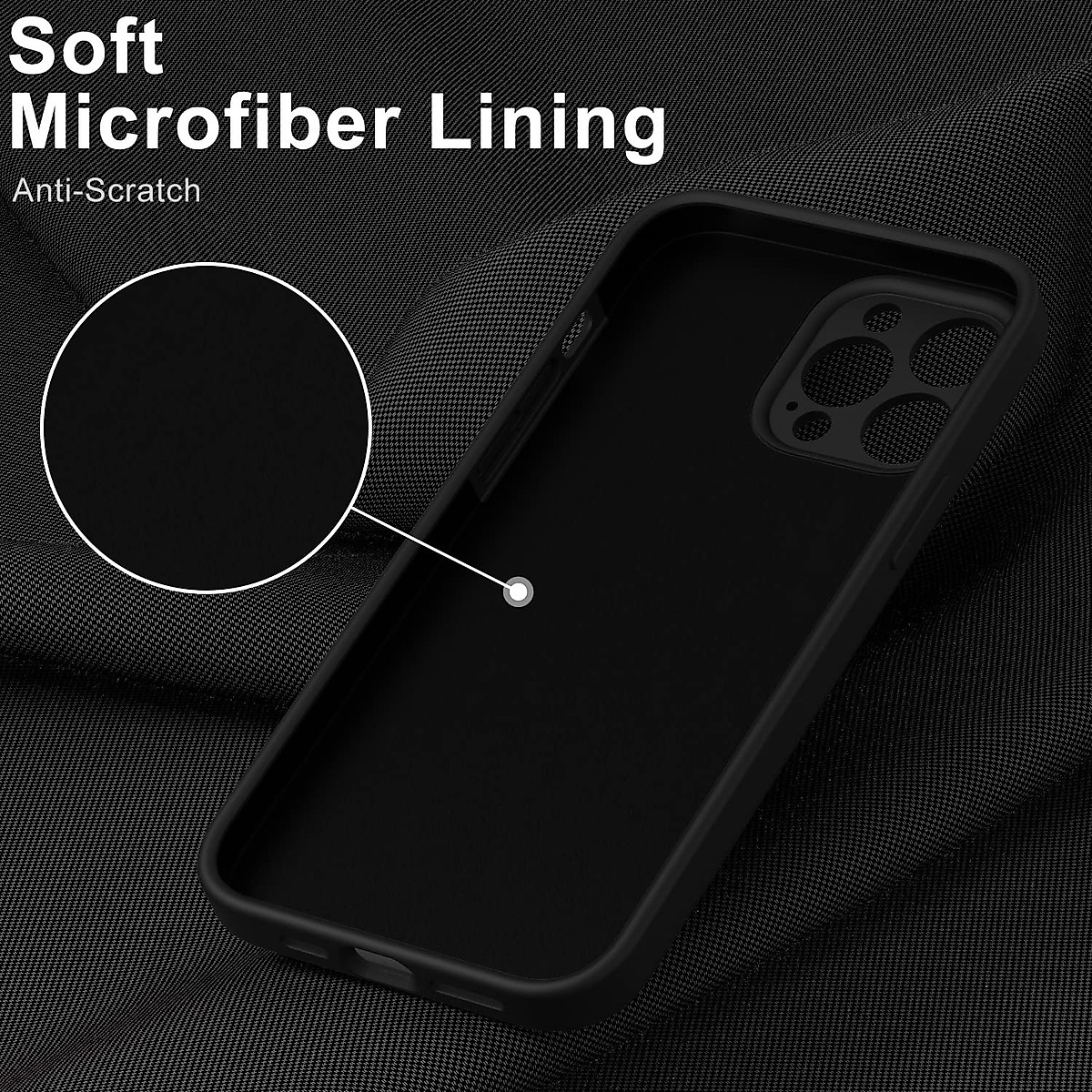 DEENAKIN Compatible with iPhone 14 Pro Max Silicone Case - Enhanced Camera Protection and Screen Protector - Smooth Baby Skin-Like Feel - Slim Fit Phone Cover 6.7”for Women Girls - Black