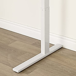 South Shore Ezra Adjustable Height Standing Desk, Nordik Oak and White