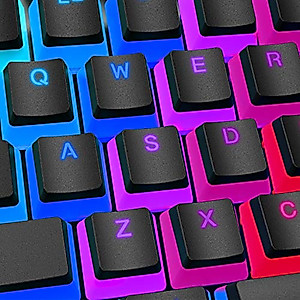 HyperX Pudding Keycaps - Double Shot PBT Keycap Set with Translucent Layer, for Mechanical Keyboards, Full 104 Key Set, OEM Profile, English (US) Layout - Black
