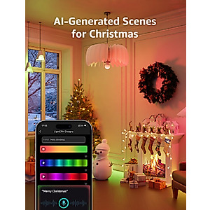 Lepro B1 AI Smart Light Bulbs - WiFi & Bluetooth RGBWW Color Changing LED Bulb Compatible with Alexa & Google Assistant, AI Generated Lighting LLM, AI Voice Control, Music Sync, 2.4GHz Only, 2 Packs