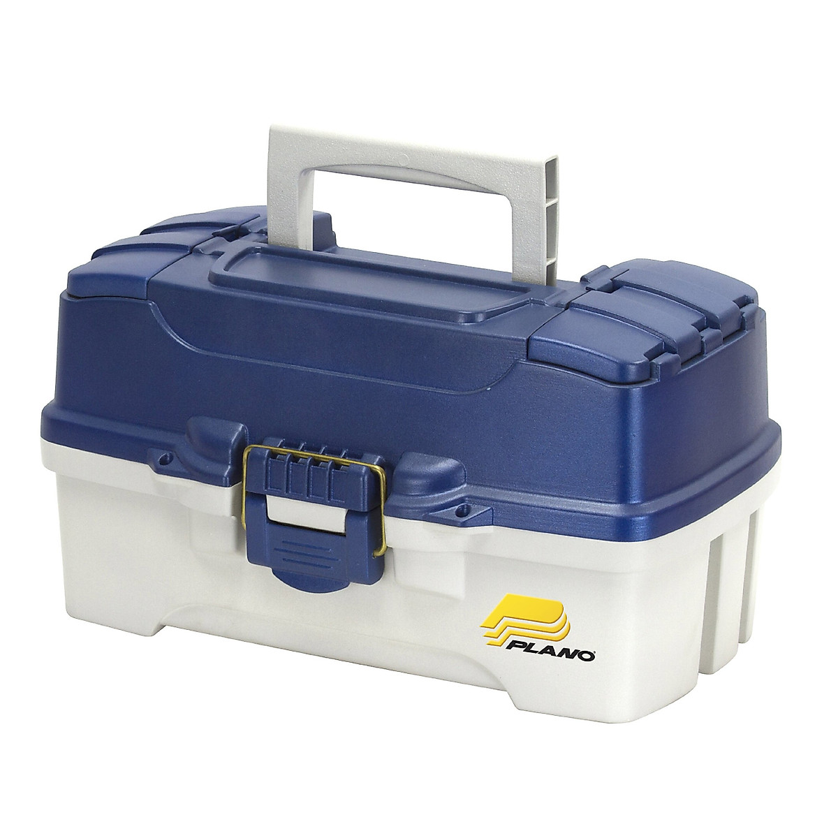 Plano 2-Tray Tackle Box with Dual Top Access, Blue Metallic/Off White, Premium Tackle Storage, 620206, One Size & Flambeau Outdoors 6382TB 2-Tray - Classic Tray Tackle Box - Blue/Gray