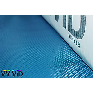 VViViD® XPO Electric Blue 3D Carbon Fiber Vinyl Wrap Roll with Air Release Technology (1ft x 5ft)