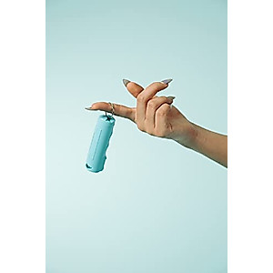 Kuros! by Mace Brand Pocket Pepper Spray (Teal) – 10’ Powerful Pepper Spray with Flip Top Safety Cap, Leaves UV Dye on Skin — Self Defense Pepper Spray for Women, Made in The USA