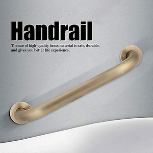 Bathtub Hand Bar, Shower Grab Bars Bearing 60kg / 132.3lb Antique Brass 30cm Brushed Surface Light Luxury Style for Kitchen for Bathroom for Bathtub