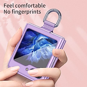 Kowauri for Samsung Galaxy Z Flip 5 5G Case with Ring,Slim Anti-Fall Shockproof Protective Phone Cover Case for Samsung Galaxy Z Flip 5 5G 2023 (Green)