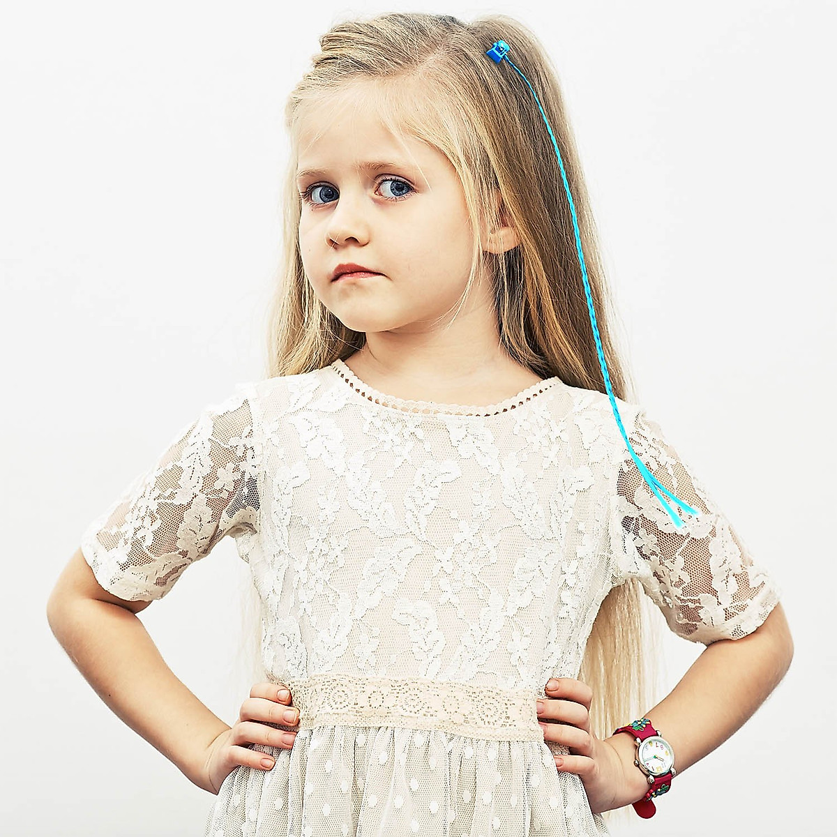 Bememo 21 Pieces Colored Braids Hair Extensions with Clip Snaps Rainbow Braided Kids Hair Extensions Accessories for Children Performance Kids Girls Halloween Cosplay Party Dress up