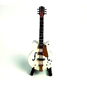 ALANO Electric Guitar Ornaments Musical Instrument Mini Guitar with Stand (10cm)
