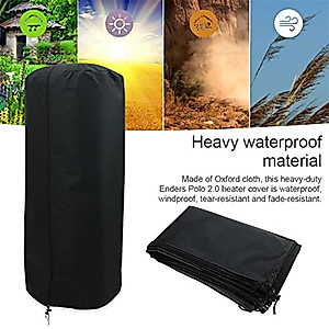 YLYAJY Garden Gas Heater Cover Waterproof Outdoor Furniture Patio Dustproof Protective Cover Oxford Cloth with Zipper