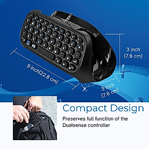 TNP PS4 Chatpad - PS4 Controller Keyboard Attachment, Compact Design - The Ultimate QWERTY Gamepad Keyboard for Playstation4, Compatible with PS4, PS4 Slim, and PS4 Pro