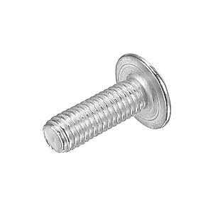 uxcell Flanged Button Head Socket Cap Screws, M8x22mm Hex Socket Drive Screw, 304 Stainless Steel Fasteners Bolts, Fully Threaded Machine Screw 20Pcs