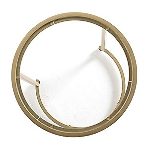 Studio Designs Home Camber Modern 20" and 14.5" Round Set of Nesting Tables in Gold/Clear Glass