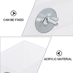 POPETPOP 2pcs Automatic Bird Feeder - No Mess Bird Cage Feeders Parrot Seed Tube, Creative Bird Feeding Container for Parakeet Canary Cockatiel Finch