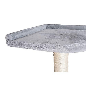 Gleepet GP78571022 Cat Tree, Real Wood Play House, Silver Gray,14 D x 27 6 W x 57 H
