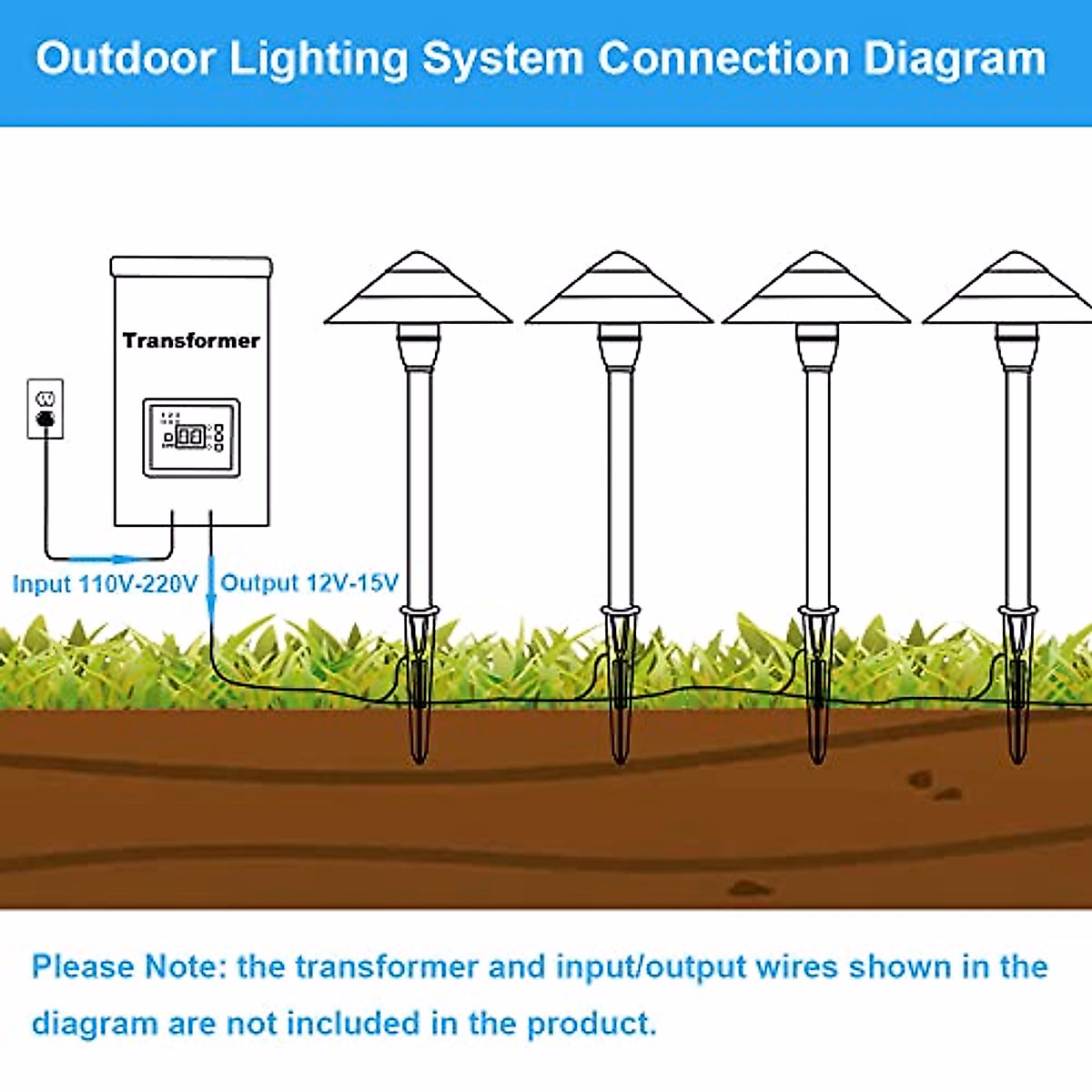 Outdoor Lights Landscape Lights Garden Lights, 12V 3W Low Voltage Patio Lawn Yard Pathway Lights，Aluminum Construction IP65 Waterproof 4000K Natural White (4-Pack)