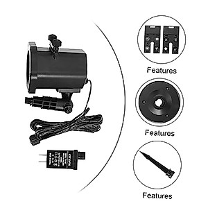 NOLITOY Christmas Window Projector Outdoor Christmas Projector Snowflake Projector Lights Projection Light Animation Projection Lamp Portable Christmas utenciles Plastic 1 Set