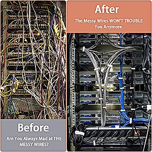 Halsouy Zip Ties Nylon Self-locking Wire Ties 30 Pack - White (24 Inch)