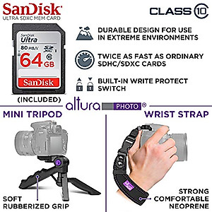 Canon EOS Rebel T7i DSLR Camera with 18-55mm is STM Lens with Altura Photo Advanced Accessory and Travel Bundle