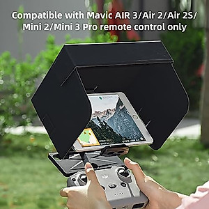 HeiyRC Tablet Sun Hood Sunshade for DJI Mini 2 SE/AIR 3/Mini 3 Pro/Air 2/Air 2S/Mini 2/Mini 3/Mavic 3/Mavic Pro/Spark/Phantom 3 4 Controller Accessories,for 7.9-8inch iPad Mini/Galaxy Tab A/Lenovo
