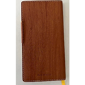 2024 Italian Bonded Leather British TAN Weekly Pocket Planner Engagement Calendar With Pen