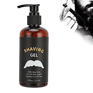 Men'S Shave Gel, Mens Beard Care Shaving Cream, Soften Beard, Moisturizing Against Irritation, Protect Skin Re ing Gel, Protects Against Irritation And Razor Burn, For Sensitive Skin (237ml)