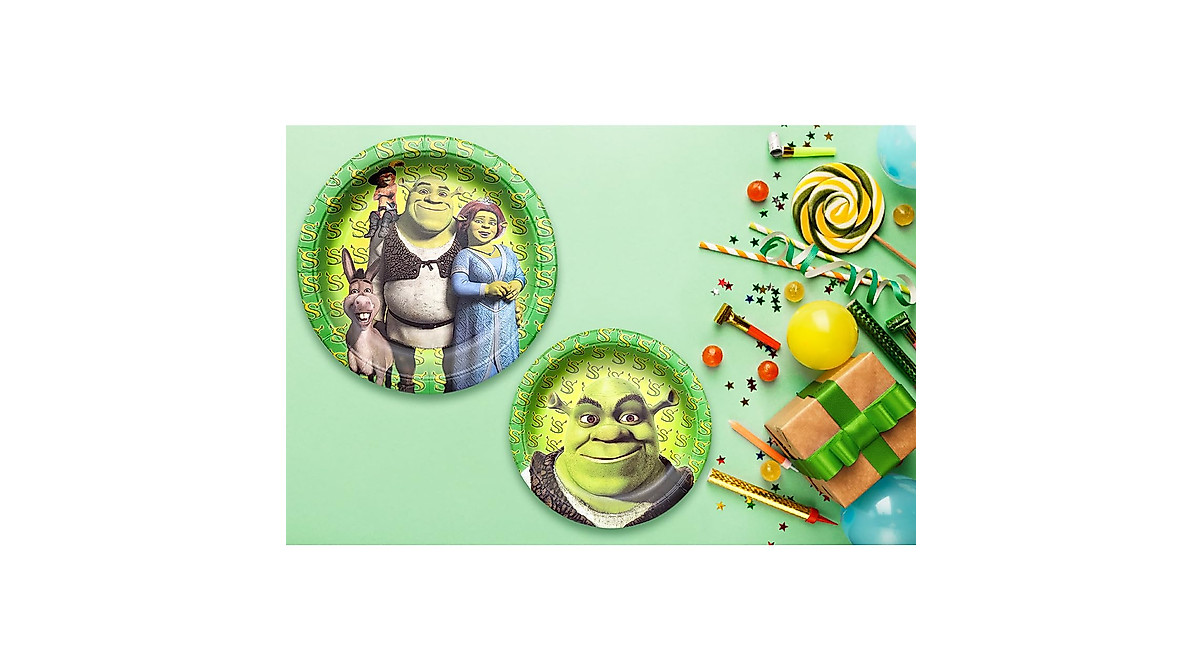 Shrek Birthday Plates: 24 Disposable Party Supplies 7 & 9 Inch