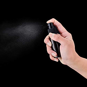 LISAPACK 1oz Spray Bottle Small (Amber, 6 Pack) Empty Plastic Mini Fine Mist Travel Size Atomizer, Tiny Sprayer for Little Perfume, Water, Cologne, Alcohol, Samples (Brown, 30ml)