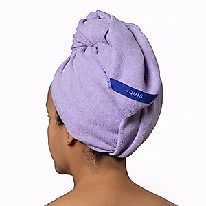 AQUIS Towel Hair-Drying Tool, Water-Wicking, Ultra-Absorbent Recycled Microfiber
