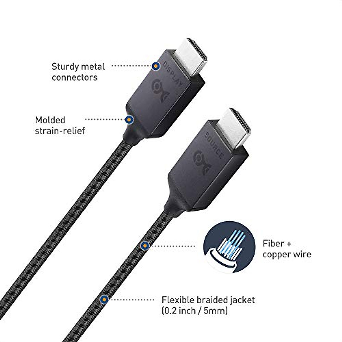 [Designed for Xbox Certified] Cable Matters Unidirectional Active 8K @60Hz Fiber Optic HDMI Cable 32.8 ft / 10m - Supporting 8K@60Hz 4K@120Hz HDR - Designed for Xbox, Compatible with PS5, Apple TV, PC