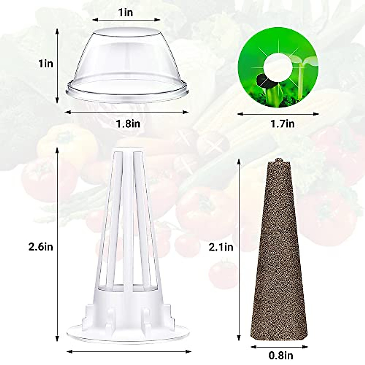 Anyangjia Seed Pods for AeroGarden,120P Hydroponic Garden Accessories Hydroponics Supplies (120P)