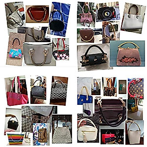 Semetall Handbags Replacement Straps 2Pcs 52cm/20.5" PU Leather Shoulder Bag Straps Handbag Handles Purse Belt Wallet Straps with Gold Spring Buckle(Black)