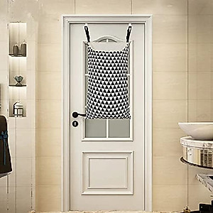 HDHYK Adjustable Space Saving Door Hanging Laundry Hamper Bag with Over Door Hooks for Dirty Laundry