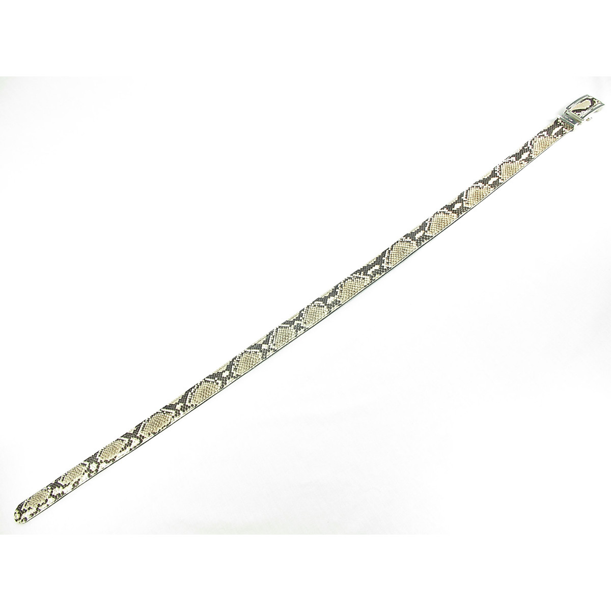 Pelgio Genuine Python Snake Skin Auto Locking Men's Belt 46" (Reticulated Python)