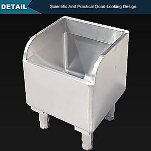 Free Standing Utility Sink Mop Service Basin Wash Station, Heavy Duty Stainless Steel Commercial Floor Mop Sink, Household Balcony Laundry Tub Slop Sink for Kitchen Restaurant Business