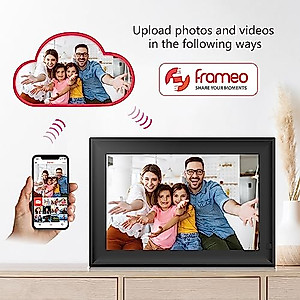 32GB FRAMEO 10.1 Inch Smart WiFi Digital Photo Frame 1280x800 HD IPS LCD Touch Screen, Auto-Rotate, Motion Sensor, Built in 32GB Memory, Share Moments Instantly via Frameo App from Anywhere