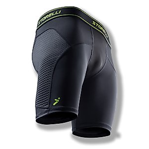 Storelli BodyShield Unisex Turf Burn Sliders | Compression Soccer Sliding Undershorts | Enhanced Lower Body Protection | Black | Youth Extra Large
