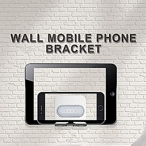 BICEUKI Shower Phone Holder， Version Wall Mount Phone Stand,with Charging Port ，for The Bathroom,Kitchen,Office and More,Compatible with Smartphone. (Silver－Gray)