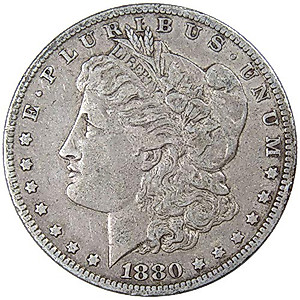 1880 O Morgan Dollar F Fine 90% Silver $1 US Coin Collectible