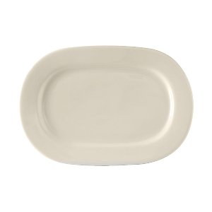 Tuxton China BEH-131D Daytona Platter, 13-1/8" x 9-1/8" x 1-1/4"H, Rectangular, Wide Rim, Microwave & Dishwasher Safe, Oven Proof, Fully vitrified, Lead-Free, Ceramic, DuraTux, Pack of 12