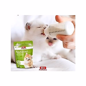 Bio Pet Active Kitten Milk Substitute, Milk Powder for Cats, Milk Substitute with Minerals Vitamins and Taurine for Kittens 1-84 Days Old, Easy to Digest, 7.05 oz, 1 Pack