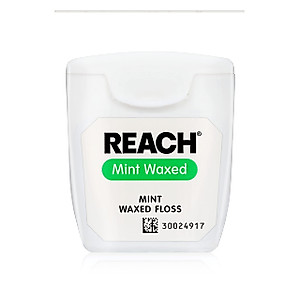 Reach Waxed Dental Floss | Effective Plaque Removal, Extra Wide Cleaning Surface | Shred Resistance & Tension, Slides Smoothly & Easily, PFAS FREE | Mint Flavored, 55 Yards, 1 Pack