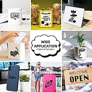 Black Permanent Vinyl Roll 12 Inches by 80 Feet Black Adhesive Vinyl Roll for Cricut, Silhouette, Cameo Cutters, Signs, Scrapbooking, Craft, Die Cutters