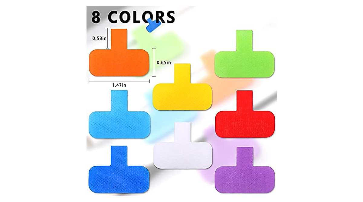 50 Color Cable Labels for Easy Cable Management | Reusable Nylon Tags