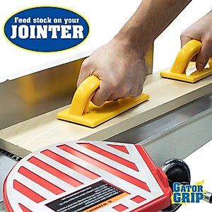 Gator Grip Safety Push Block 2 Pack with Blue Rubber Podular Pattern for Superior Gripping Power Ideal for Use On Router Tables, Jointers, Shapers and Band Saws