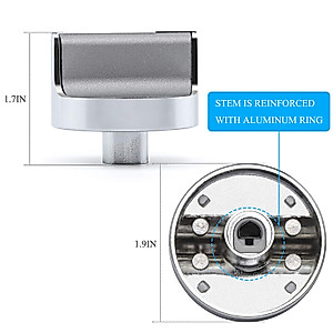 TOMOON W10594481 Stainless Steel Cooker Stove Control knob 5pcs for Whirl.Pool Gas Cooktop Range Oven WCG97US0DS00 WCG97US6DS00,Replaces WPW10594481 3281332 B01KR8F5EU AP6023301