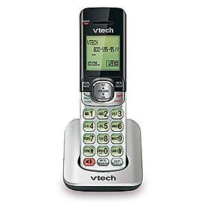 VTech CS6509 Accessory Cordless Handset, Silver/Black | Requires VTech CS6519 or CS6529 to Operate