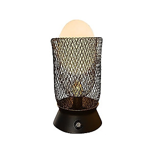 38°GARDEN LED Flame Table Lamp Battery Operated Rechargeable Ambience Lantern Metal Cage with Flickers Warm Light Touch Dimmable Bedside Lamp Cordless Nightlight Decor for Patio Porch Home Gift