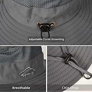 Sun Hats for Men Women Fishing Hat UPF 50+ Breathable Wide Brim Summer UV Protection Hat