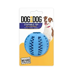 Stuffable Dog Ball Toy - Dog Chew Ball | Interactive Dog Balls for Aggressive Chewers | Dog Balls & Chew Toys for Teething | Dog Ball Chew Toy | Blue