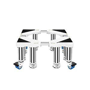 Wheels Roller Trolley Washing Machine Stand Mobile Washer Pedestals & Frames Telescopic Length/Width 45-65cm Dryer and Refrigerator Universal High Rack Bear Load 400kg