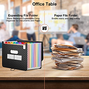 Moptrek nding File Folder Letter Size Accordion Wallet Folder with 13 Pockets A4 Magnetic Wireless Charger, Wireless Magnetic Cell Phone Charger